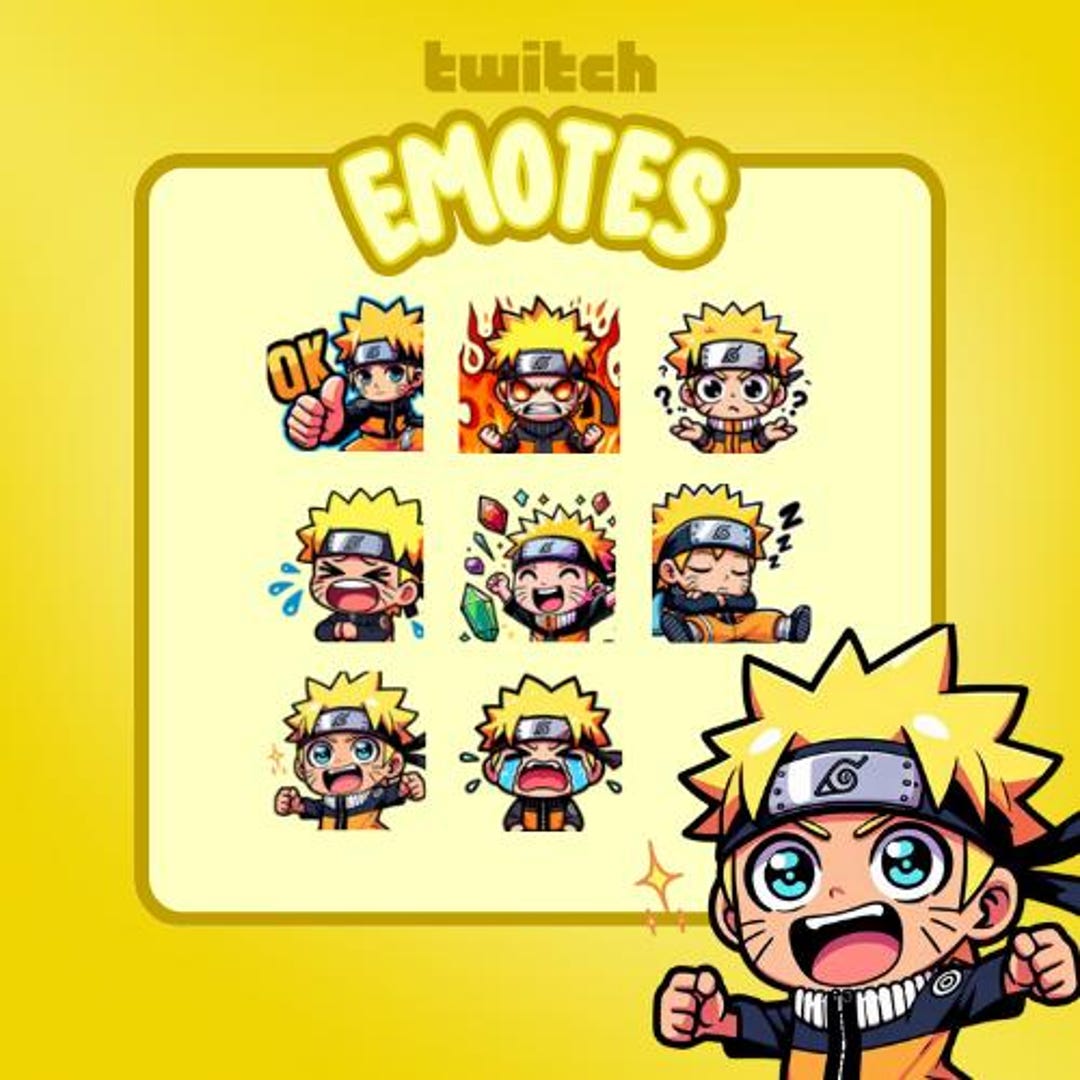 Twitch Emotes | Naruto 8 Cute Emotes! (digital Download) - Etsy Australia