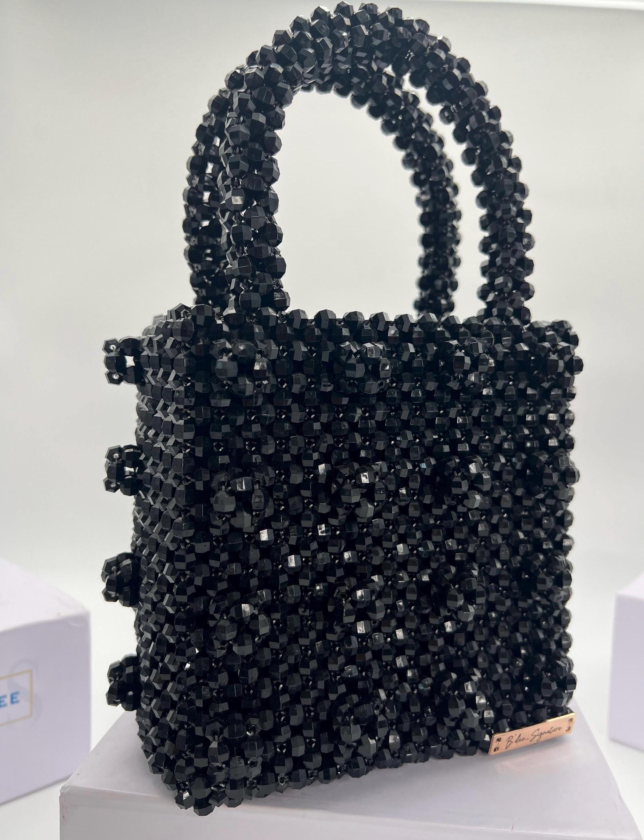 Handmade Beaded Top Handle Handbag: Elegant Occasion Bag, Fashion ...