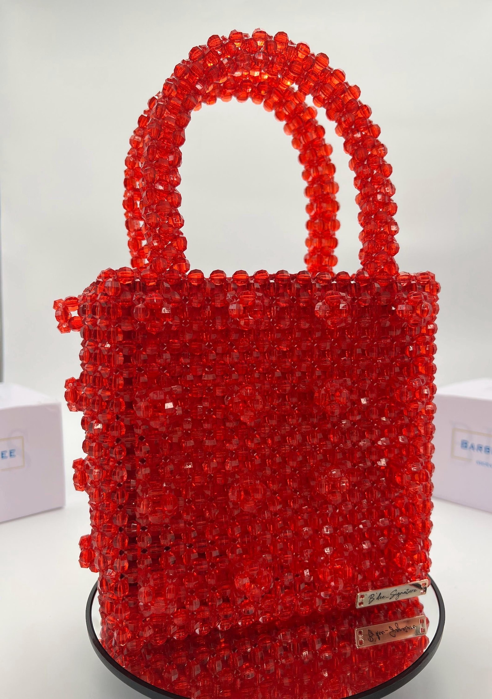 Handmade Beaded Top Handle Handbag: Elegant Occasion Bag, Fashion ...