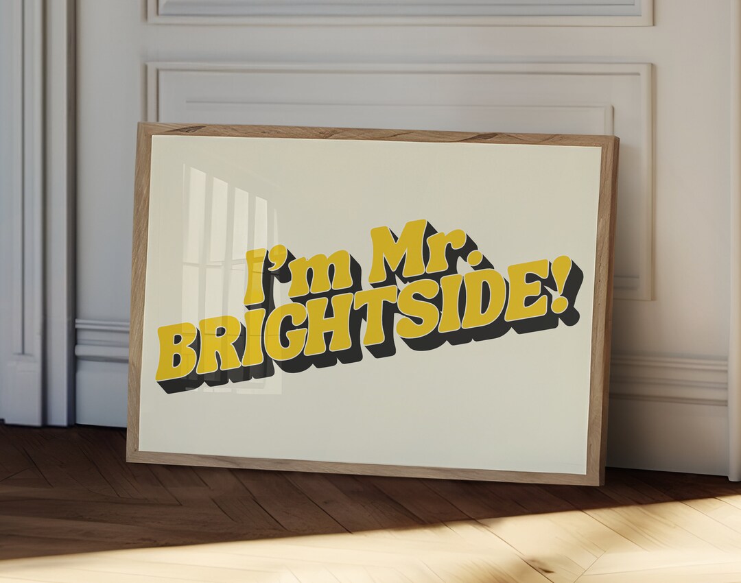 Mr. Brightside A1 A2 A3 A4 A5 Wall Art Inspired Music Print Gift Print ...