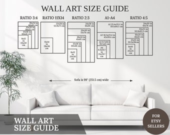 Wall Art Size Guide, Frame Size Guide, Comparison Chart, Poster Size ...