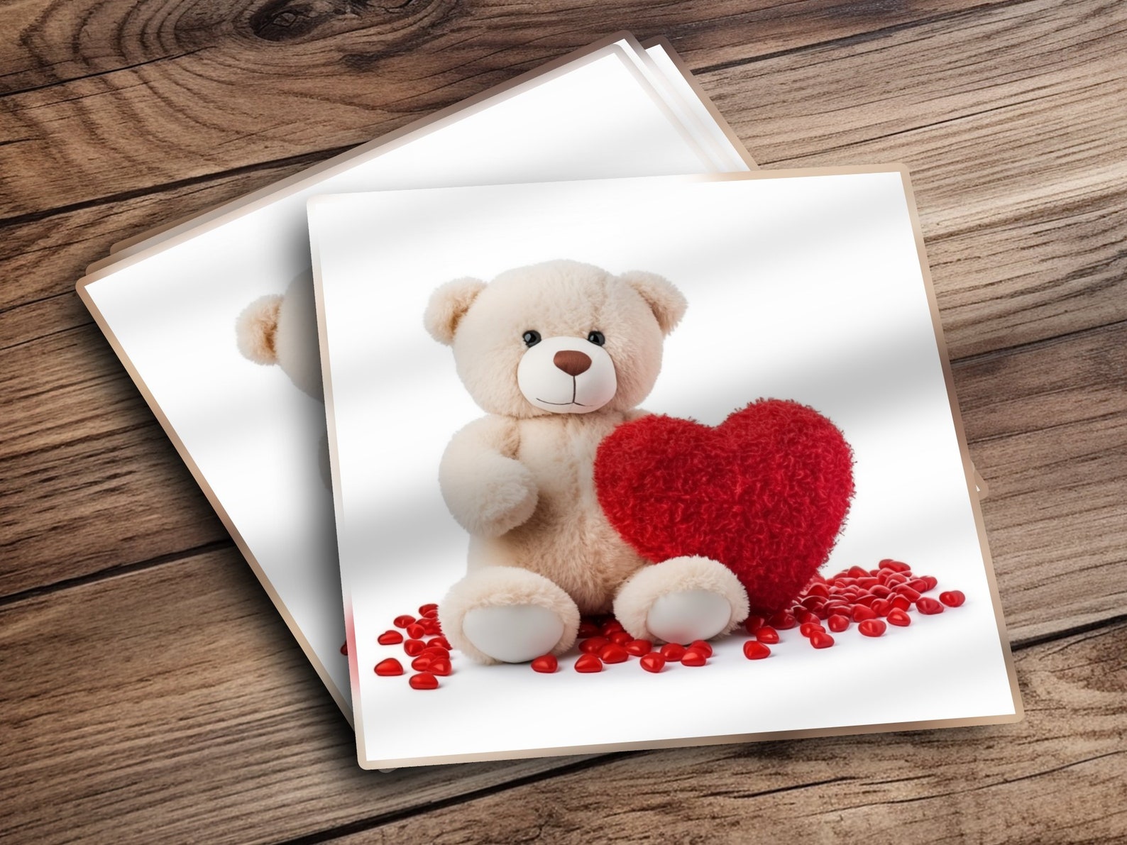 Clipart Valentine's Day Teddy Bear Heart Clipart PNG Files Instant ...