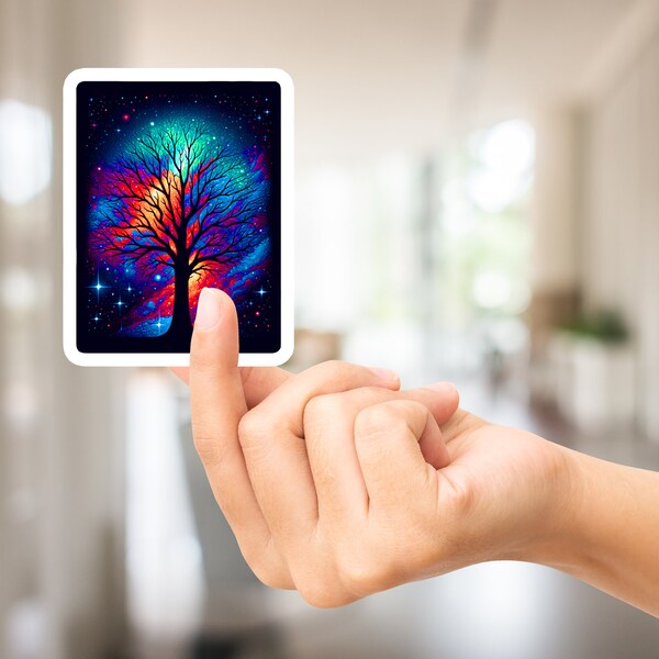 Rainbow Tree Decal - Etsy