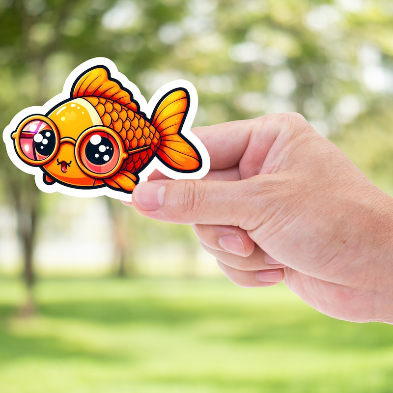 Cartoon Goldfish Stickers - Etsy