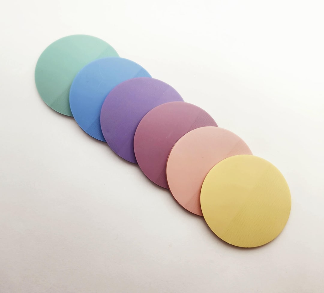 Small Circle Semi-transparent Sticky Tabs - Set of 6 Colors - Etsy