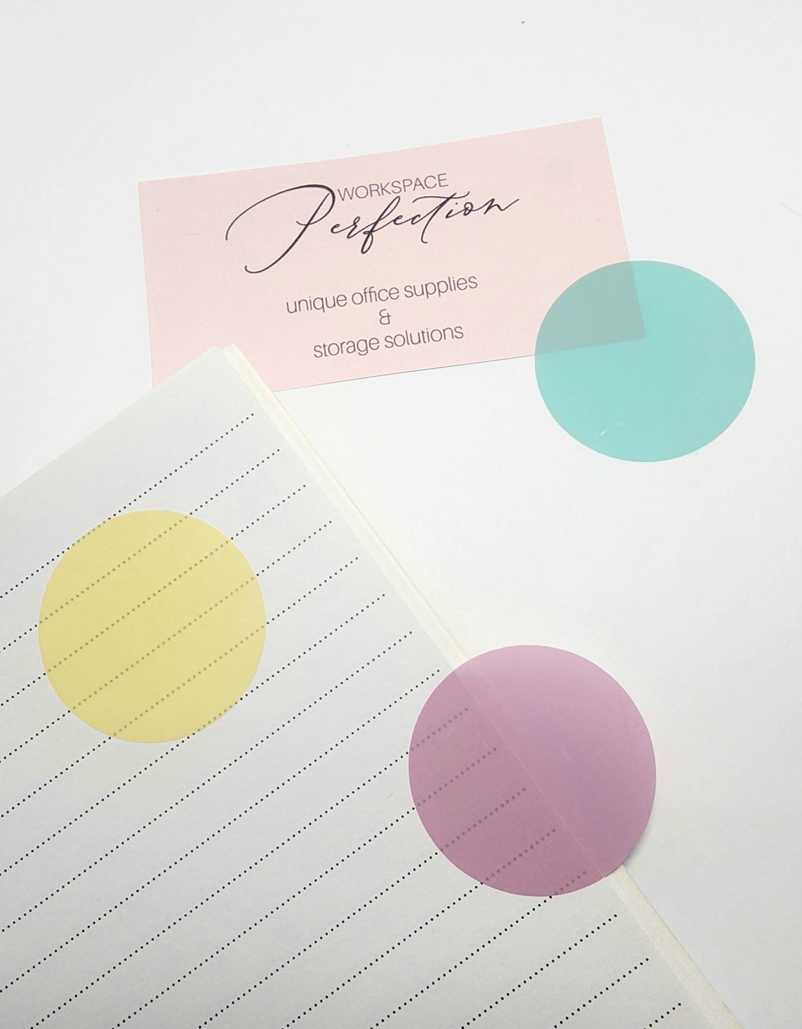 Small Circle Semi-transparent Sticky Tabs - Set of 6 Colors - Etsy