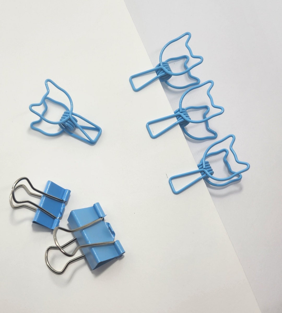 Colored Binder Clips & Paperclips Set - Etsy