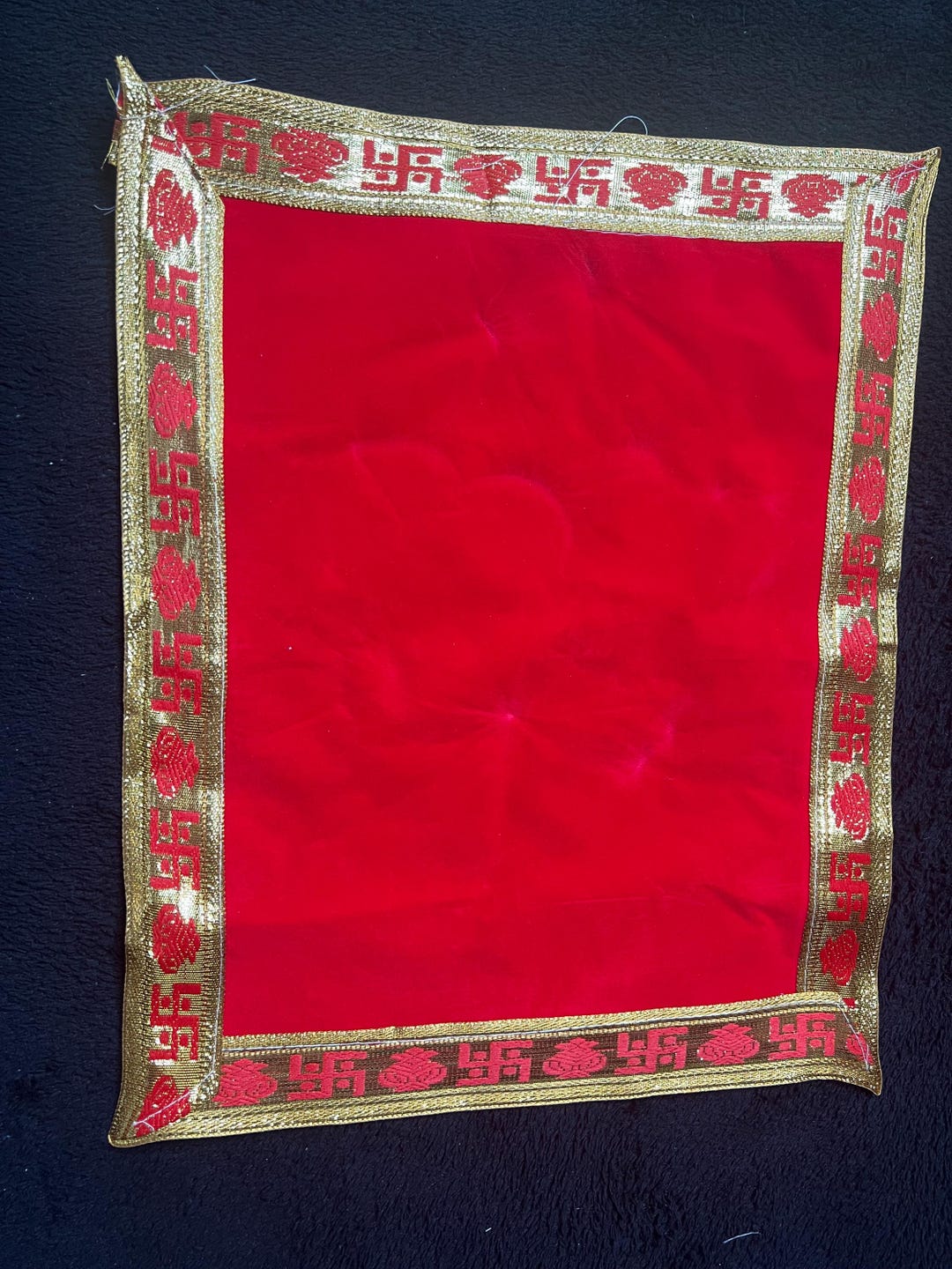 Red Velvet Aasan for Pooja / Big, Medium and Small Sizes Aasan / Ritual ...