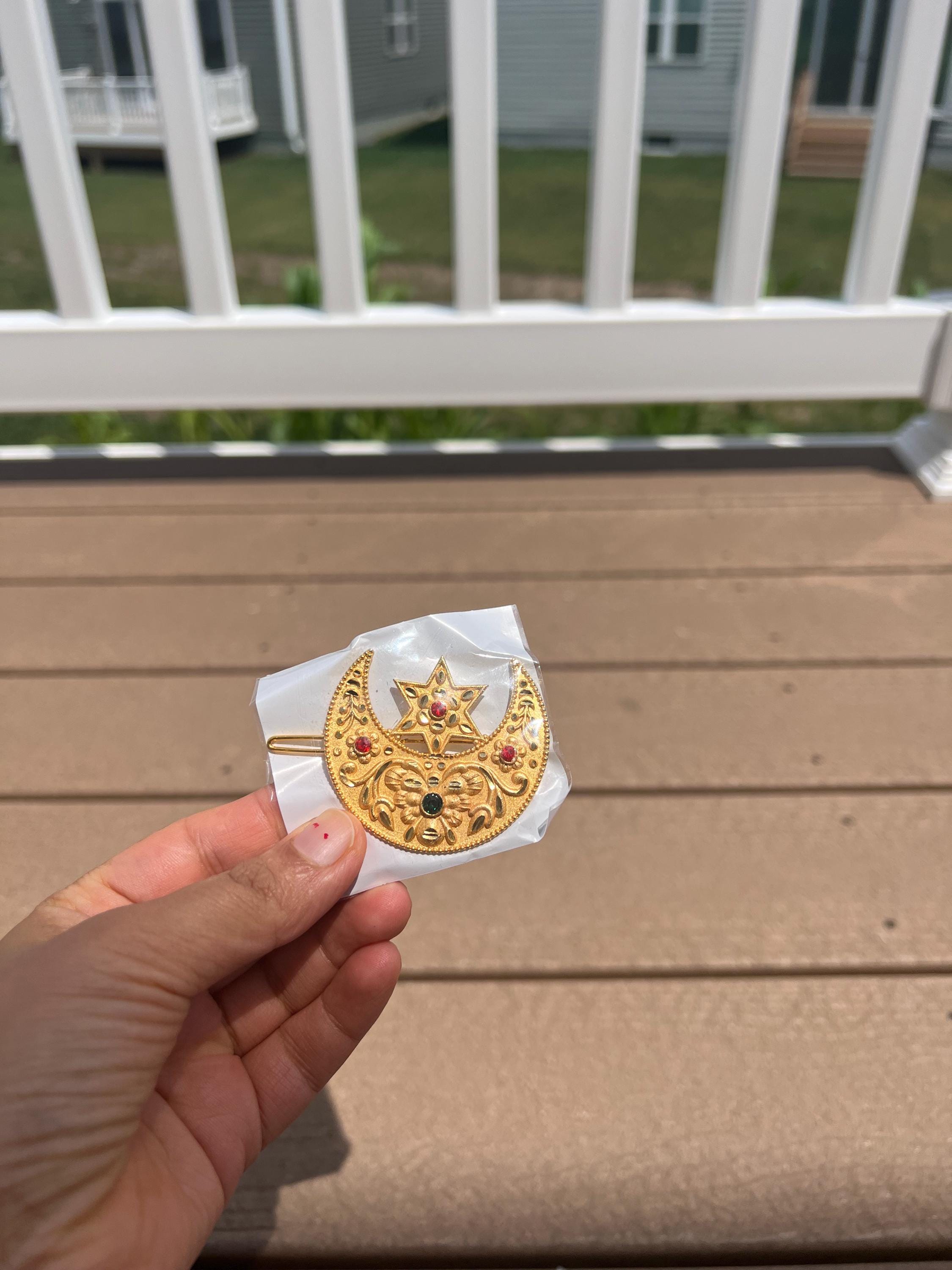 Gold Plated Hair Pin Chandrama / Hair Accesories / Gold Plated ...