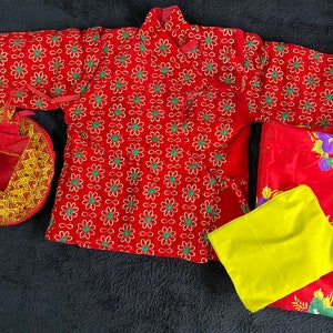 Nepalese Gunyo Choli Set: Traditional Coming-of-age Dress - Etsy