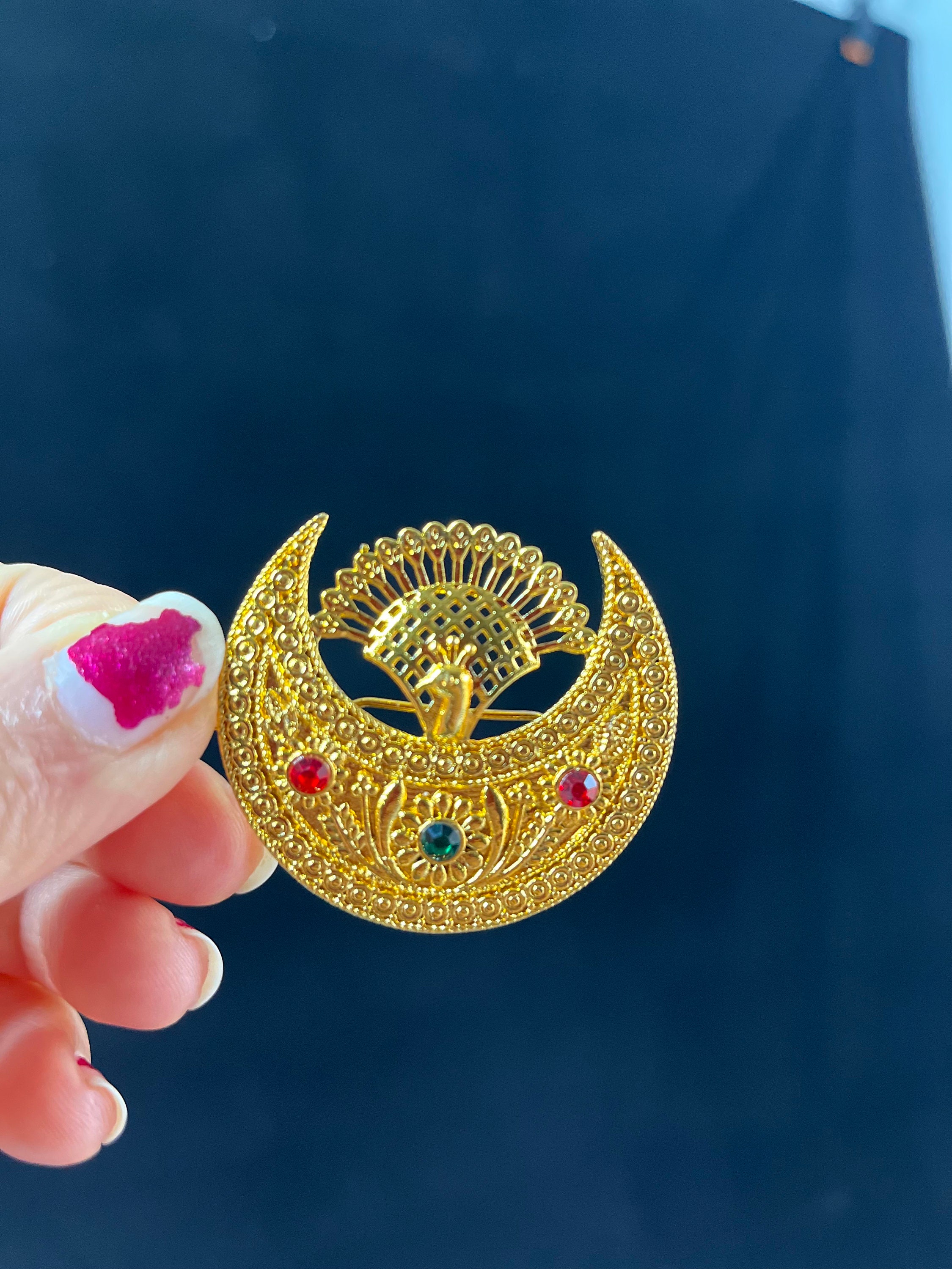 Gold Plated Hair Pin Chandrama / Hair Accesories / Gold Plated ...