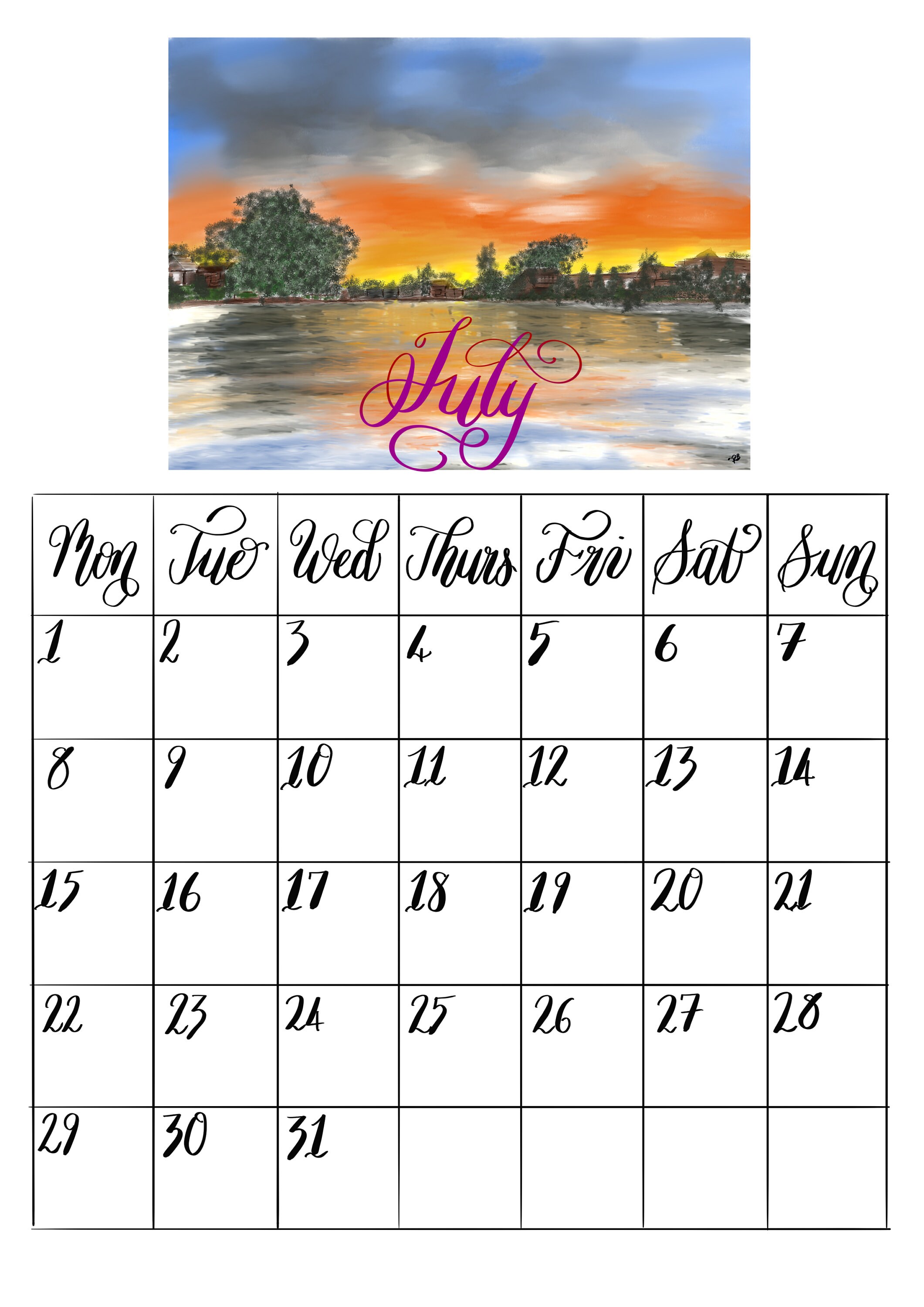 Wall Calendars - Etsy