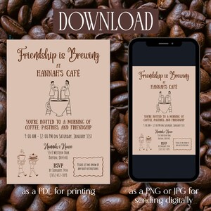 Home Cafe Party Invitation for Coffee Party Idea for Coffee and ...