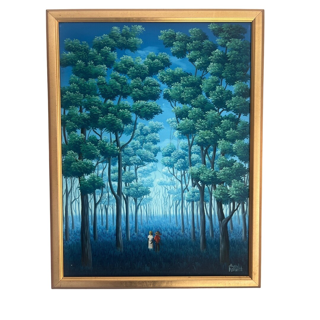 Avril Foret Original Oil Painting Haitian Artist Stunning Framed 13 X ...
