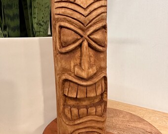 Hand Carved Desktop Tiki Totem Statue - Etsy
