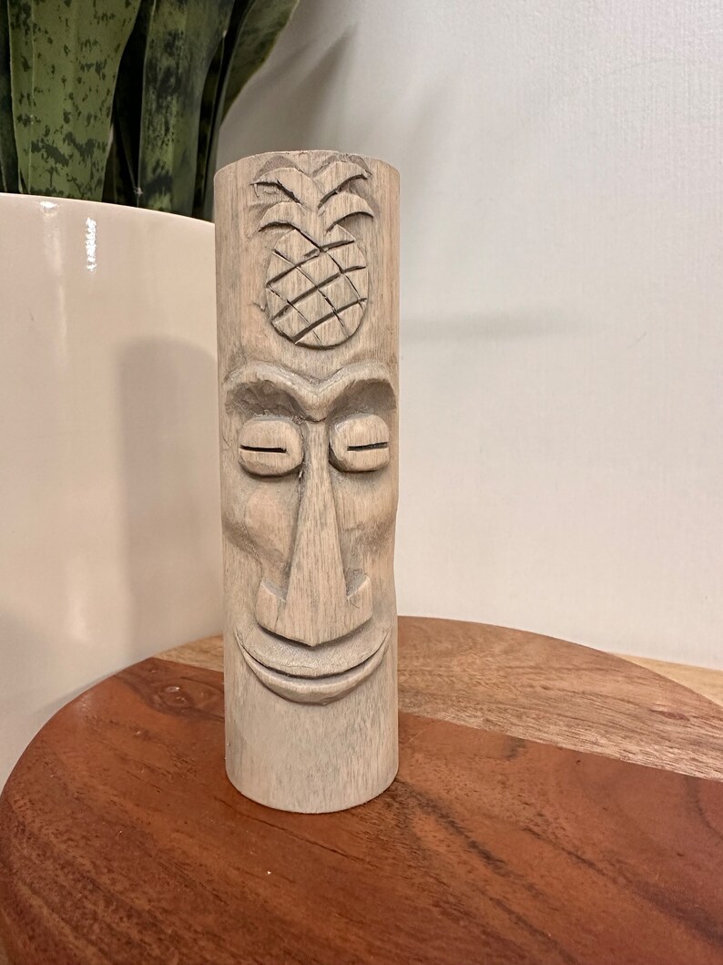 Hand Carved Desktop Tiki Totem Statue - Etsy