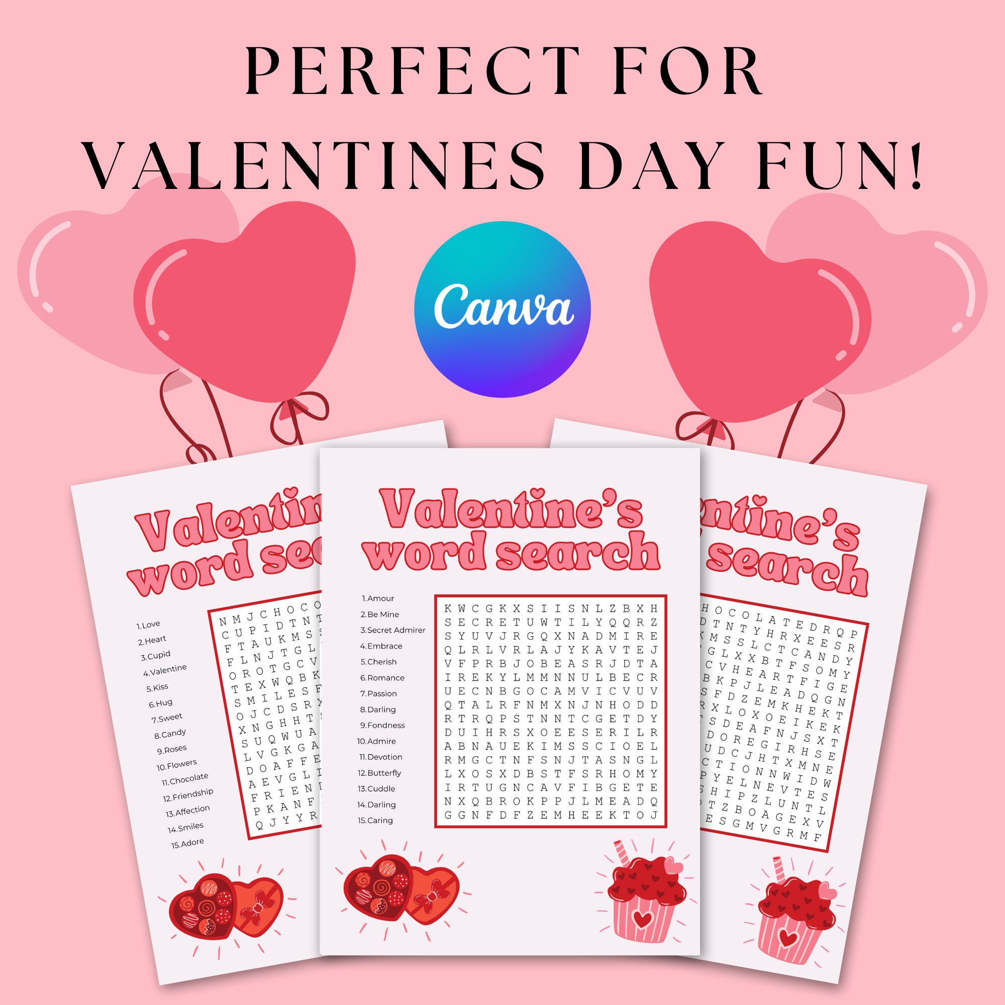 10 Valentine's Day Word Searches | Valentines Activities for Kids ...