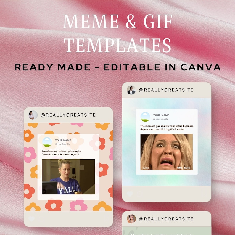 26 Instagram Meme Templates for Canva | Animated GIF Social Media Posts ...