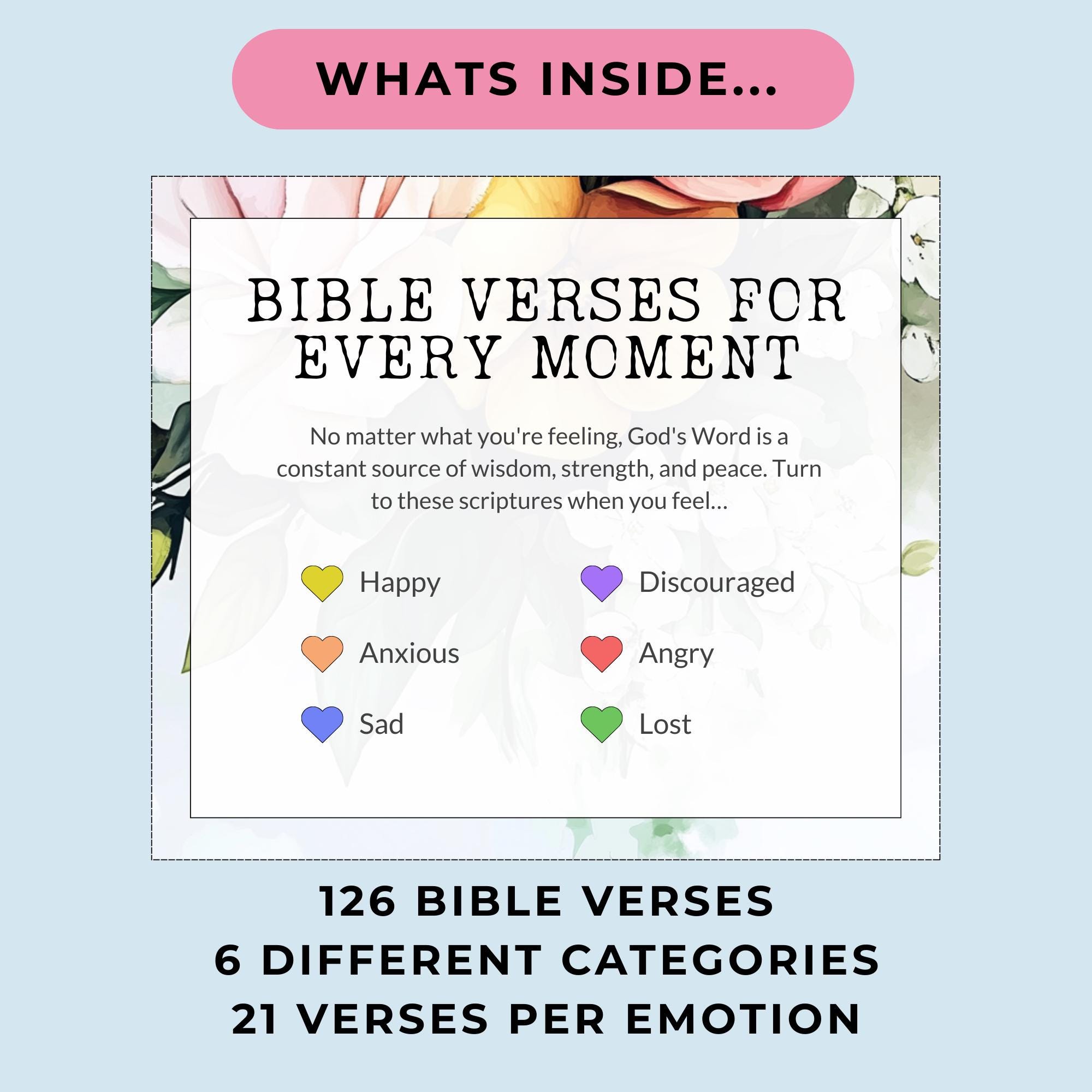 Printable Bible Verse Jar for Feelings and Emotions, DIY Scripture Jar ...