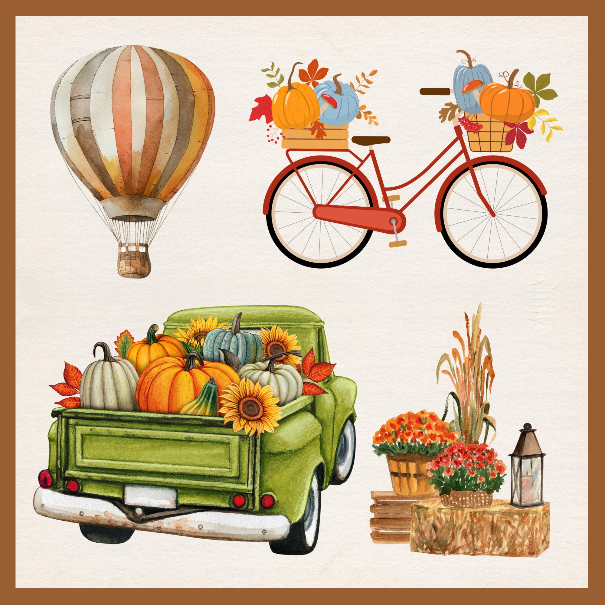 200+ Cozy Autumn Clipart, Fall PNG Illustrations, Watercolor Fall ...