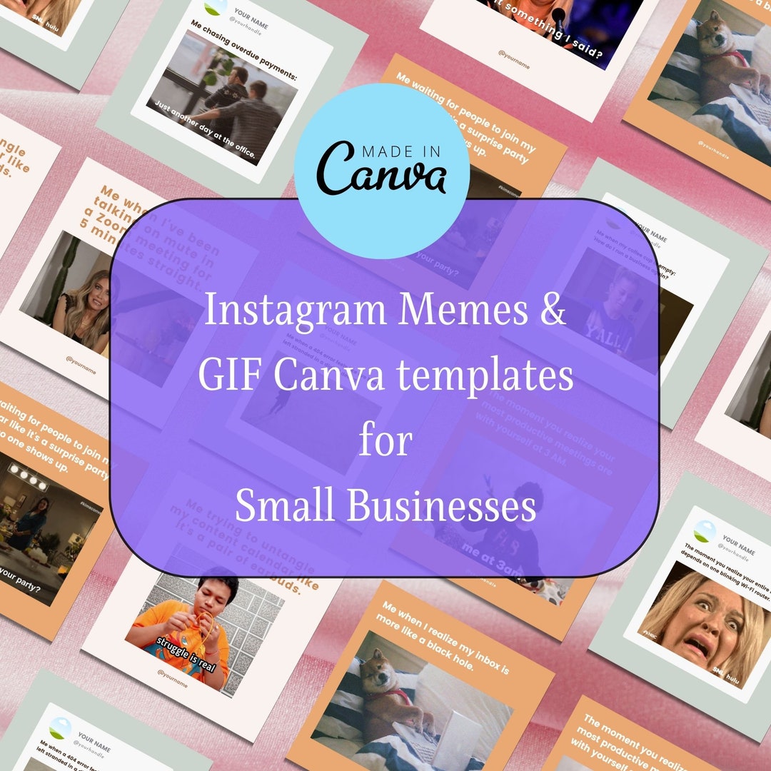 26 Instagram Meme Templates for Canva Animated GIF Social Media Posts ...
