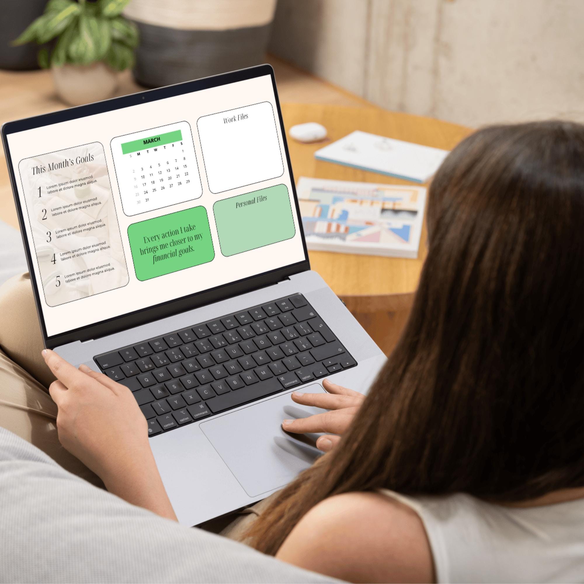 2025 Editable Desktop Wallpaper, 12 Months Minimal & Clean Design ...