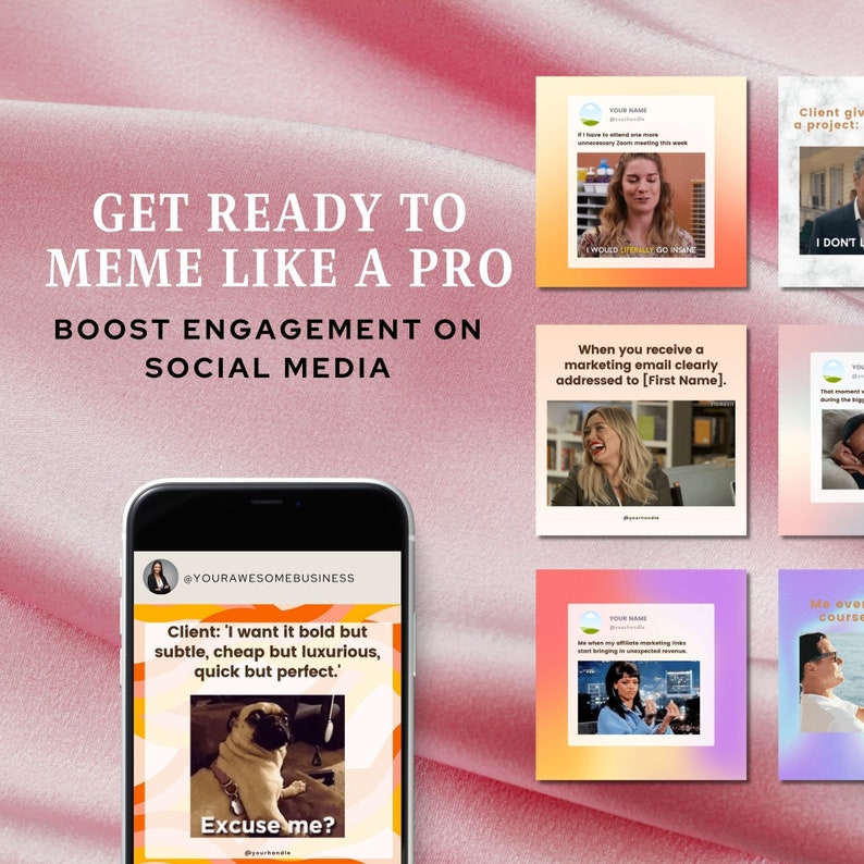 26 Instagram Meme Templates for Canva | Animated GIF Social Media Posts ...