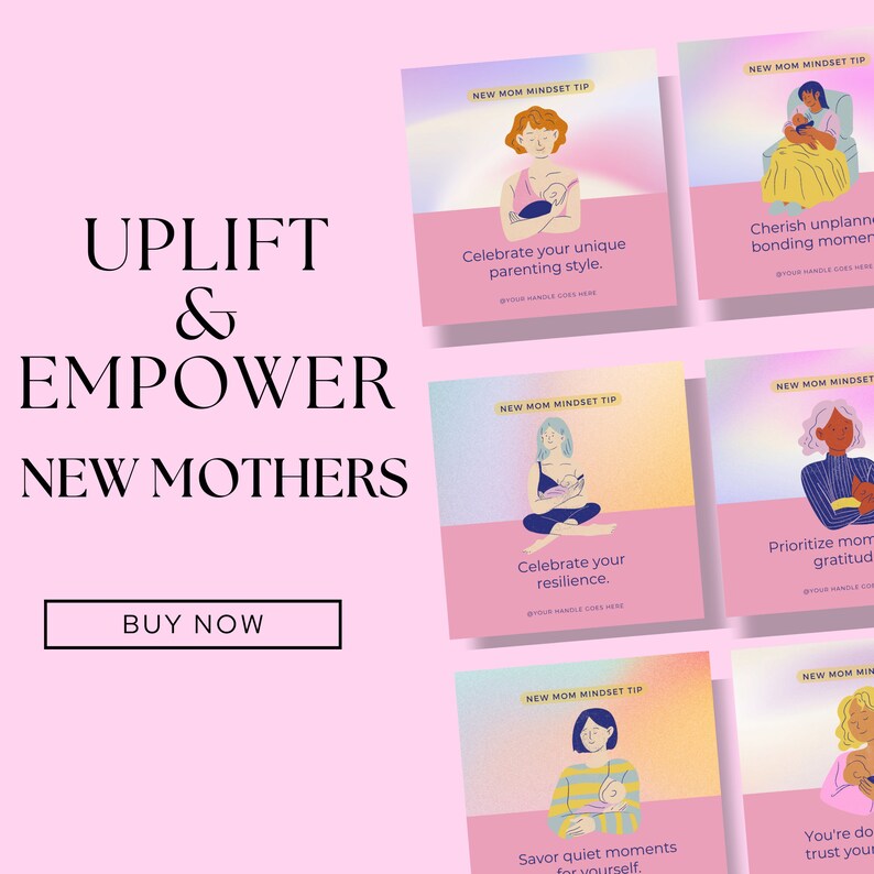 50+ New Mom Motivational Digital Templates | Instagram Posts About Moms ...