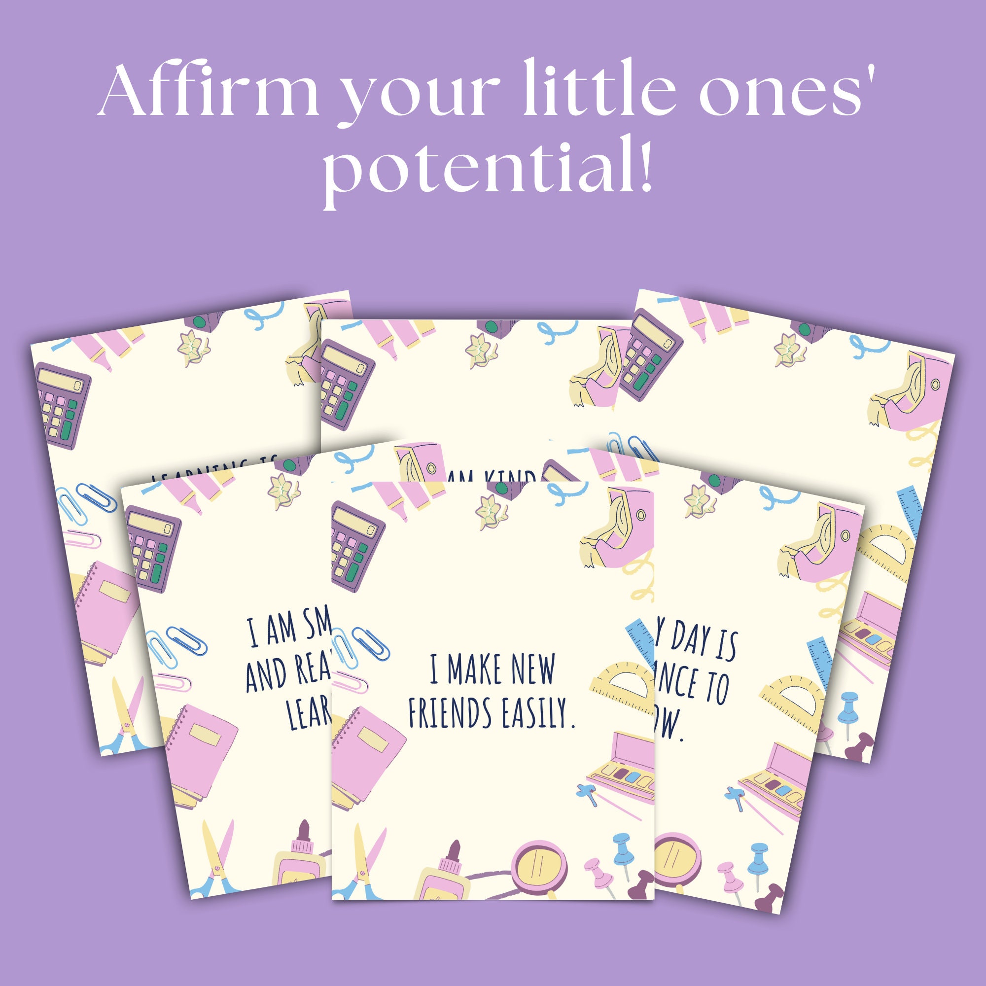 50 Positive Affirmations for Kids Children's Affirmations Canva ...