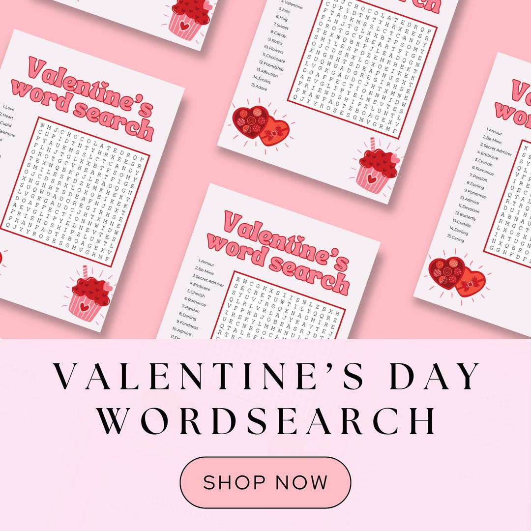 10 Valentine's Day Word Searches | Valentines Activities for Kids ...