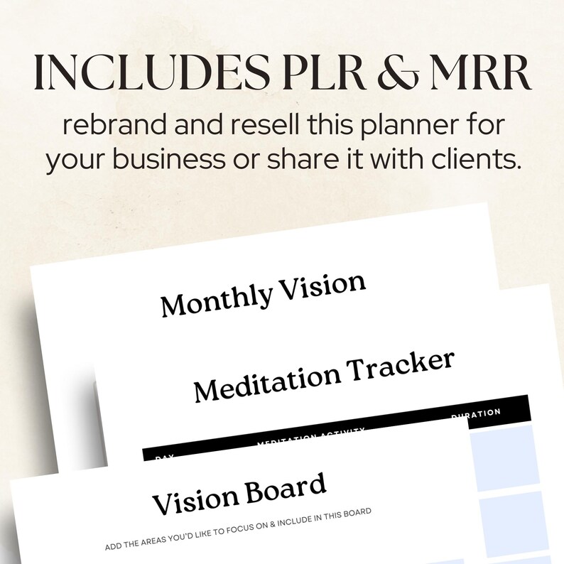Vision Board Workbook Digital, Printable Journaling Pages, Mental ...
