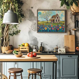 Cozy Homestead Wall Art, Country Life Home Decor, Meadow Farm ...