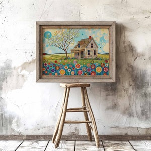 Cozy Homestead Wall Art, Country Life Home Decor, Meadow Farm ...