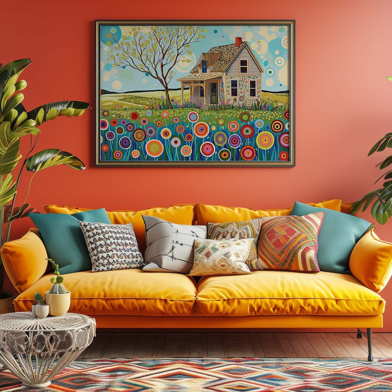 Cozy Homestead Wall Art, Country Life Home Decor, Meadow Farm ...