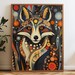Fox Wall Art, Modern Fox Illustration, Indigenous Spirit Animal, Metis ...