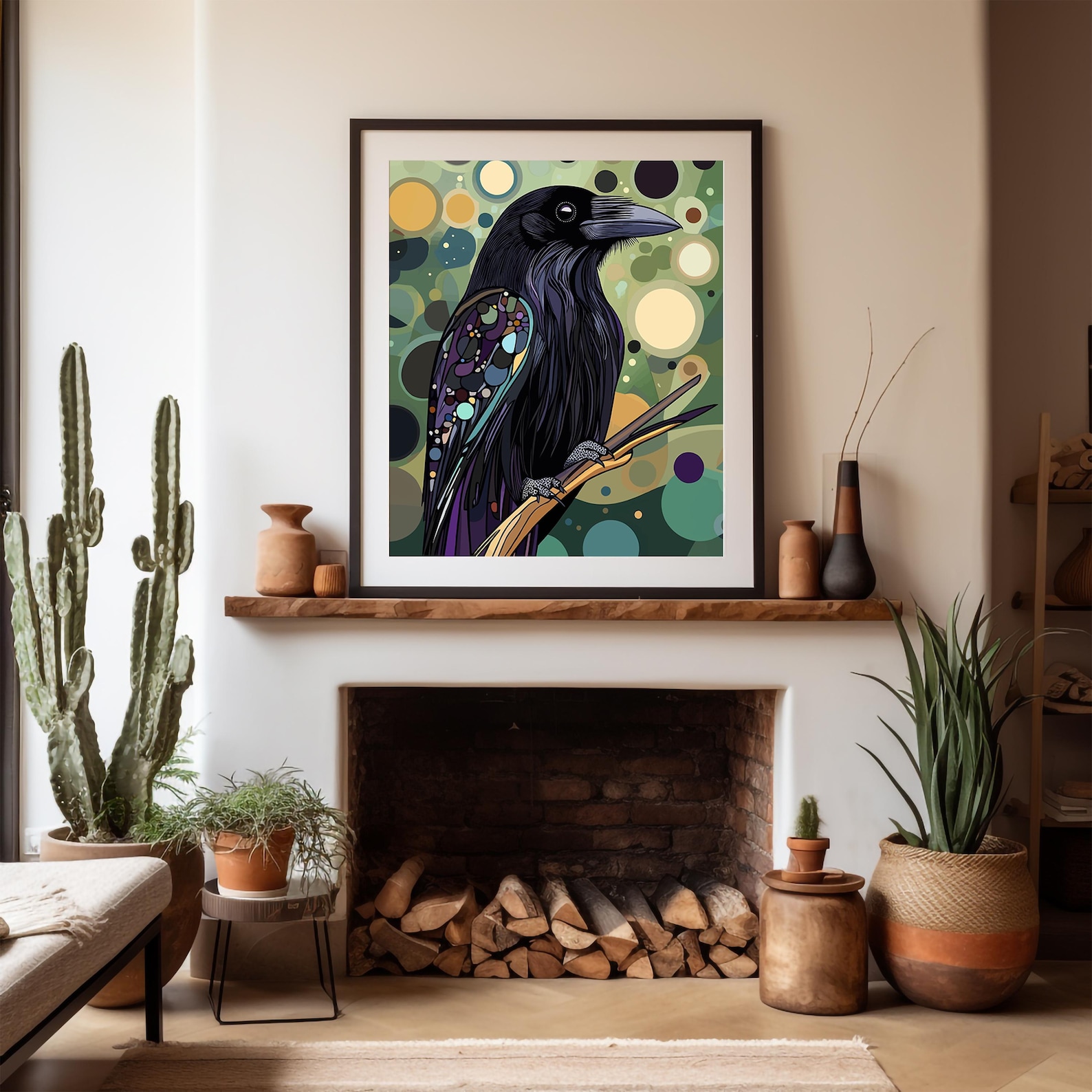 Raven Wall Art, Modern Raven Illustration, Indigenous Spirit Animal ...
