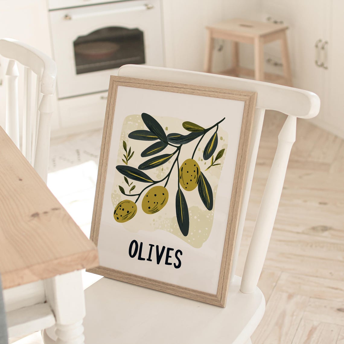 Olive Branch Botanical Print: Mediterranean Kitchen Art (digital ...