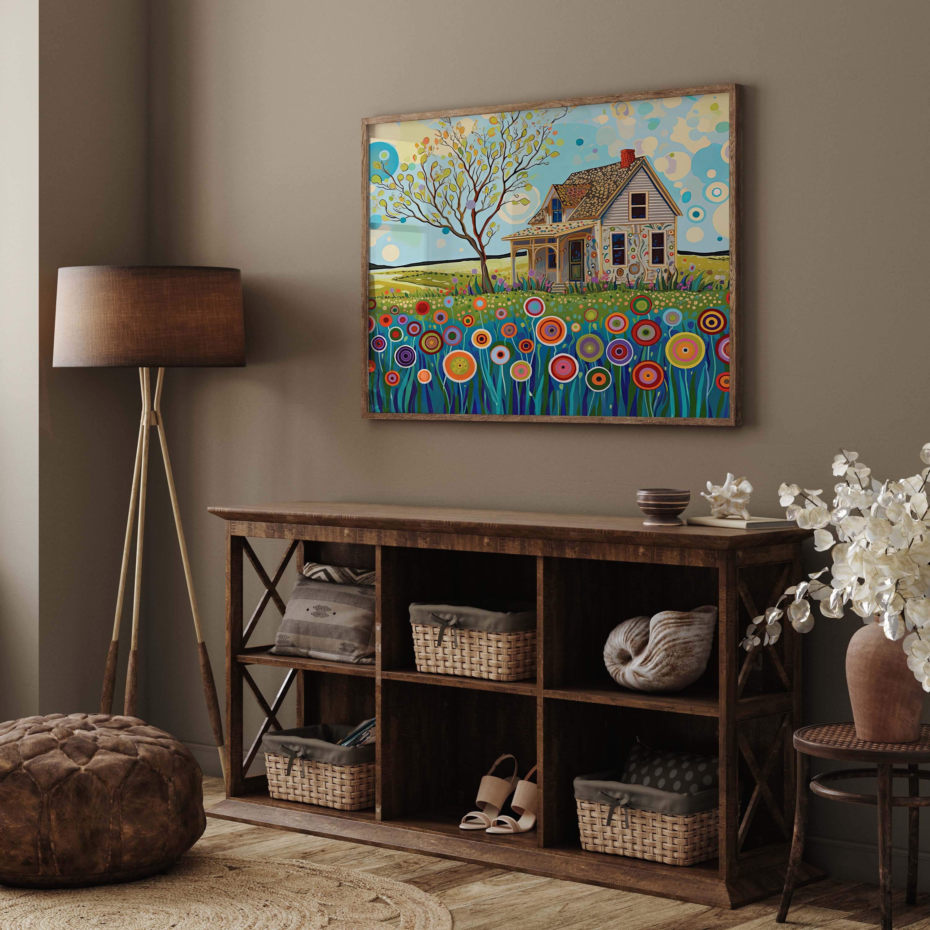 Cozy Homestead Wall Art, Country Life Home Decor, Meadow Farm ...