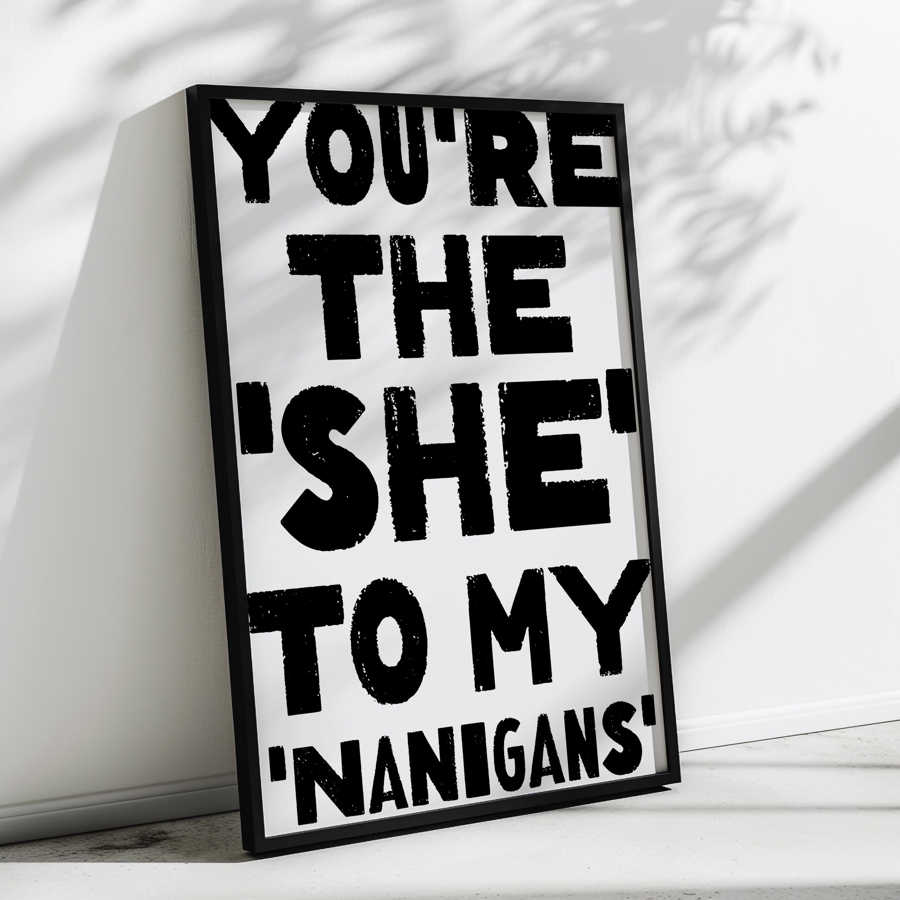 Funny Friendship Pun Art Print: 'she'nanigans Decor (digital Download ...