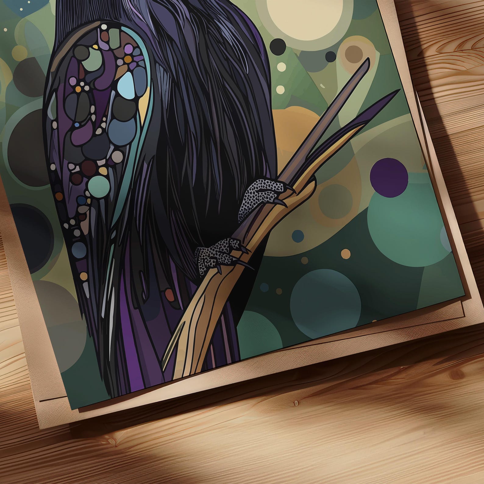 Raven Wall Art, Modern Raven Illustration, Indigenous Spirit Animal ...