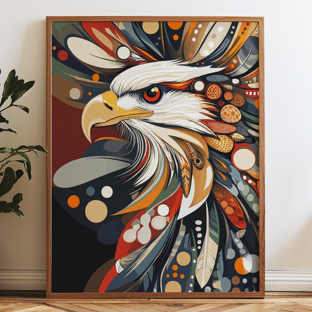 Abstract Eagle Art: Indigenous Spirit Animal Poster (digital Download ...