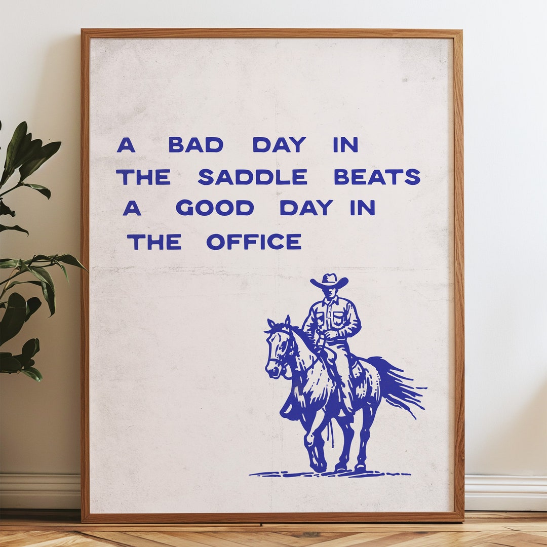 Vintage Cowboy Poster, Rustic Charm & Motivational Quote, Wild West ...