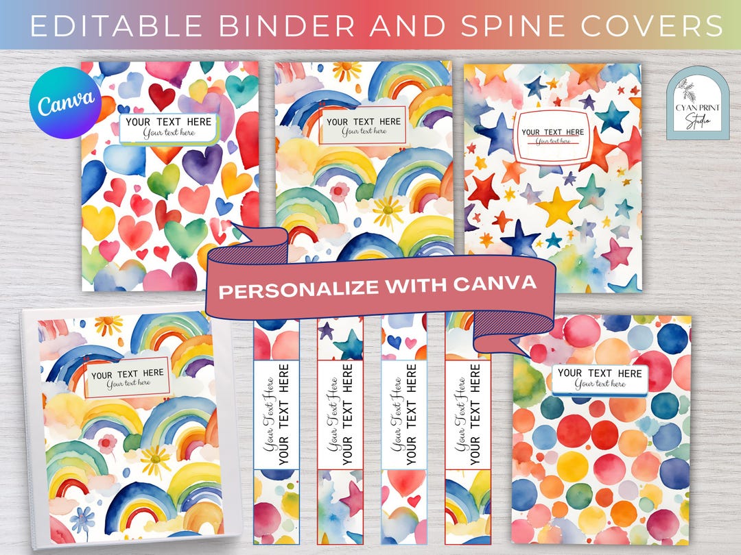 Customizable Binder & Spine Cover, Office Organizer, Binder Inserts ...