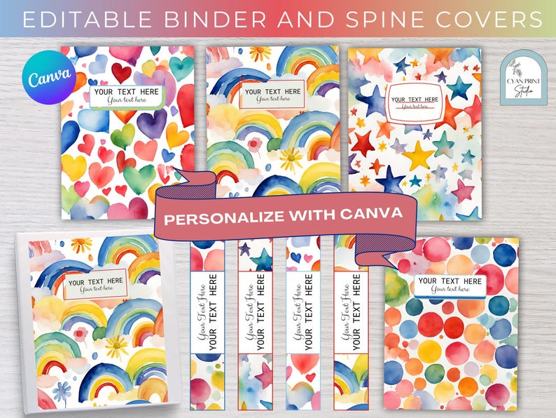 Customizable Binder & Spine Cover, Office Organizer, Binder Inserts ...