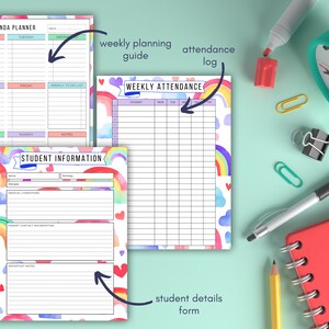 Teacher Planner, Lesson Plan Printable, Academic Schedule, Daily Lesson ...
