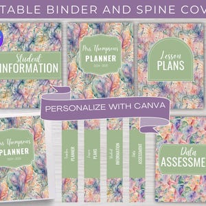 Customizable Classroom Binder & Spine Cover, Educator Organizer ...