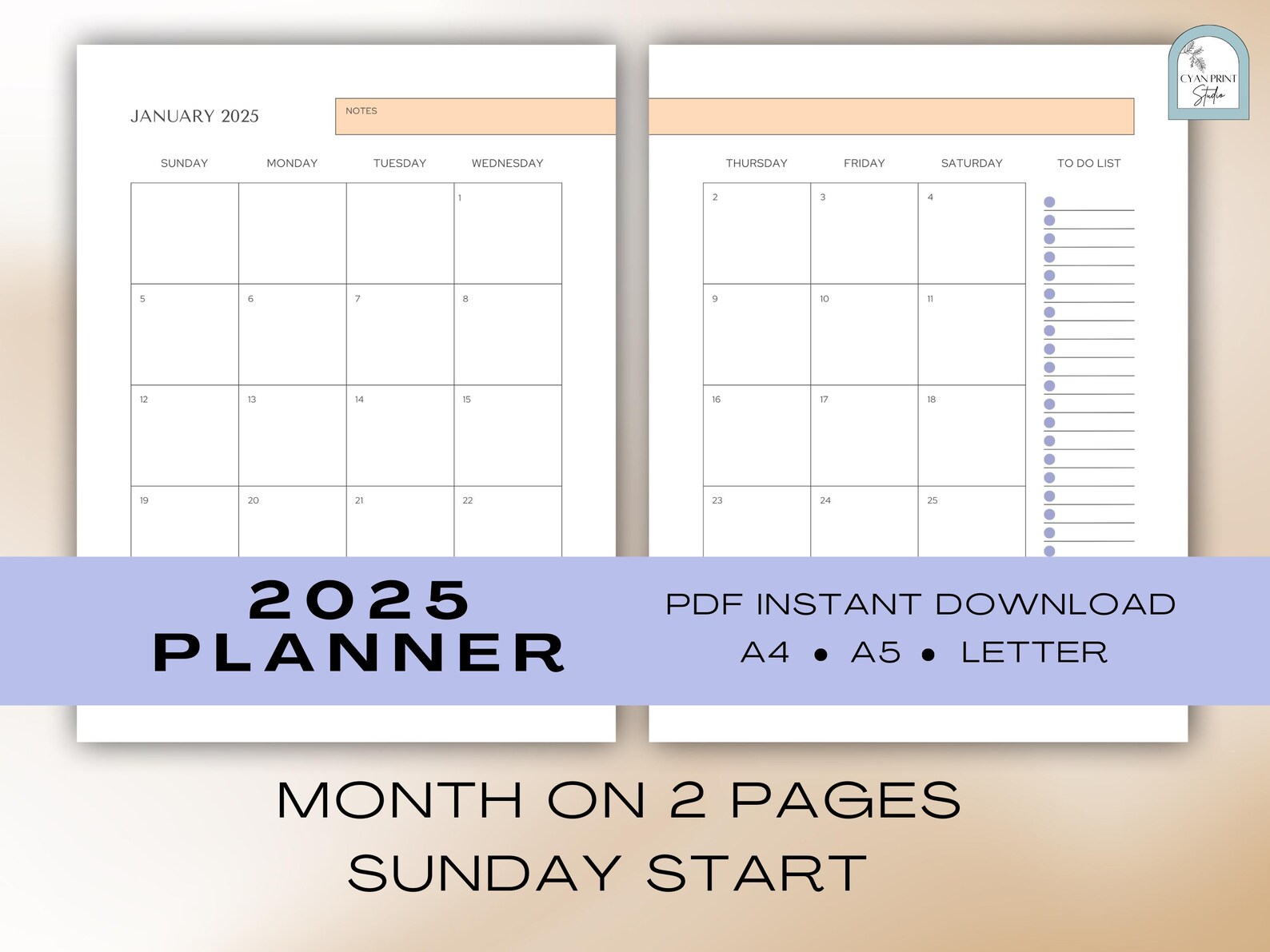 Planner 2025, Monthly Calendar, Daily Planner, Planning Sheets | PDF ...