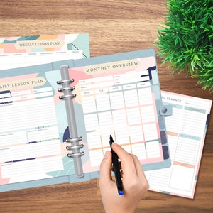 Teacher Planner, Lesson Plan Printable, Academic Schedule, Daily Lesson ...