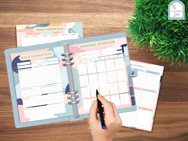 Teacher Planner, Lesson Plan Printable, Academic Schedule, Daily Lesson ...