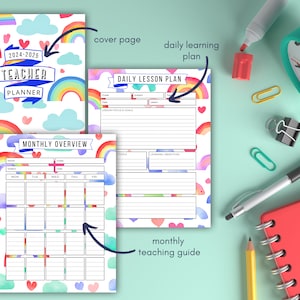 Teacher Planner, Lesson Plan Printable, Academic Schedule, Daily Lesson ...